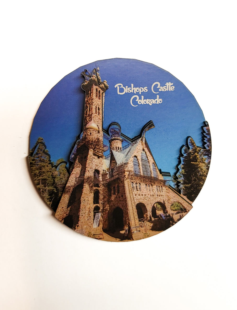 Bishop Castle Magnet- round – Bishop Castle Keepsakes